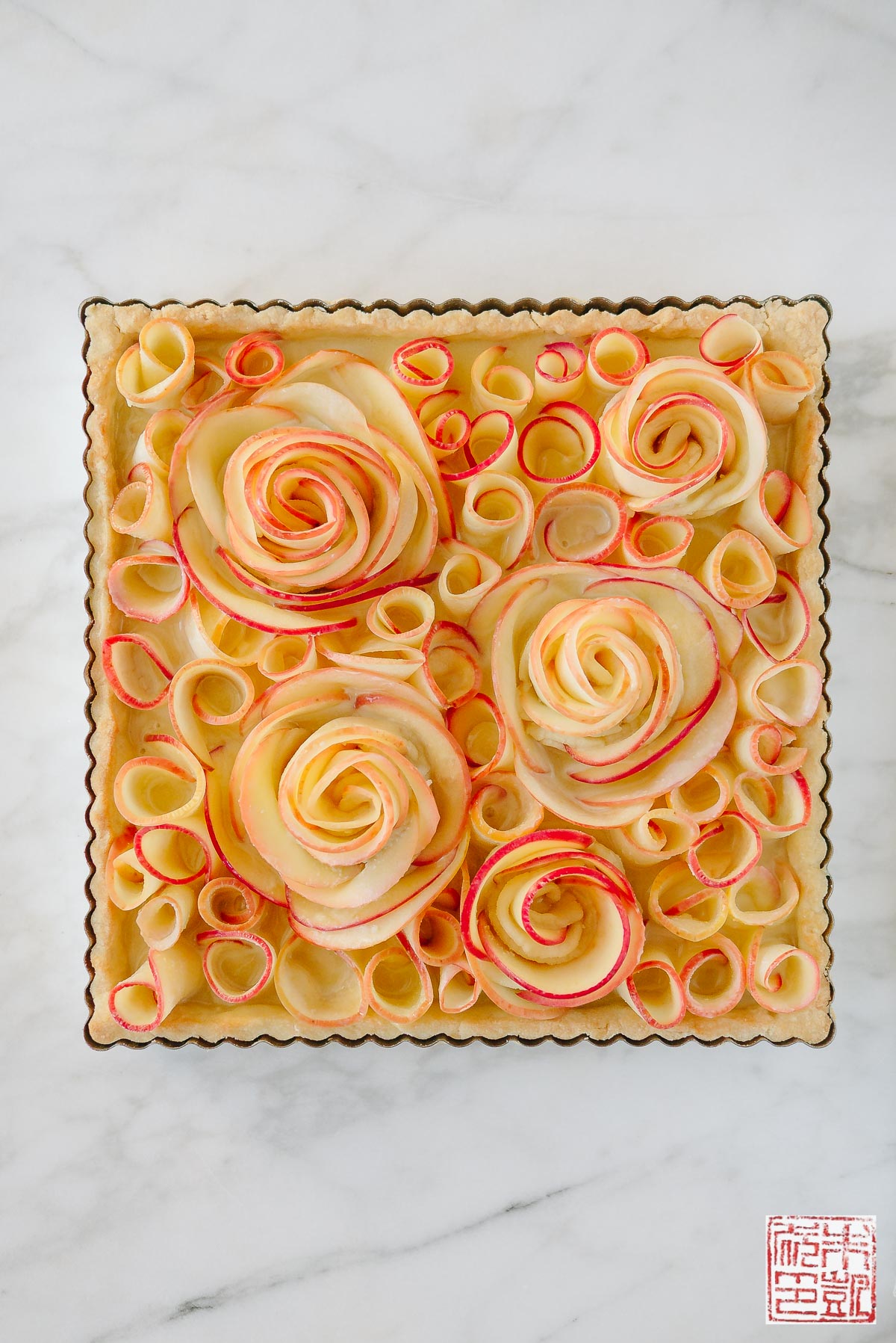 Apple Rose Frangipane Tart - Dessert First