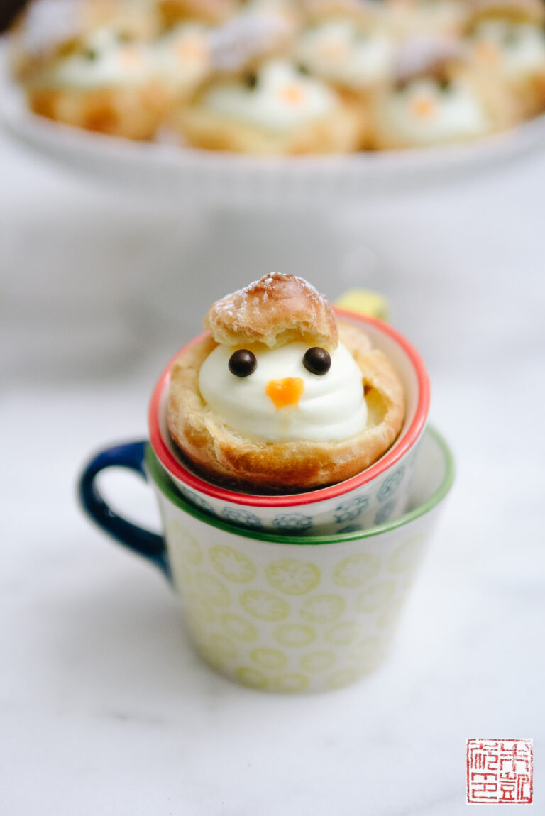 Easter Chick Cream Puffs - Dessert First
