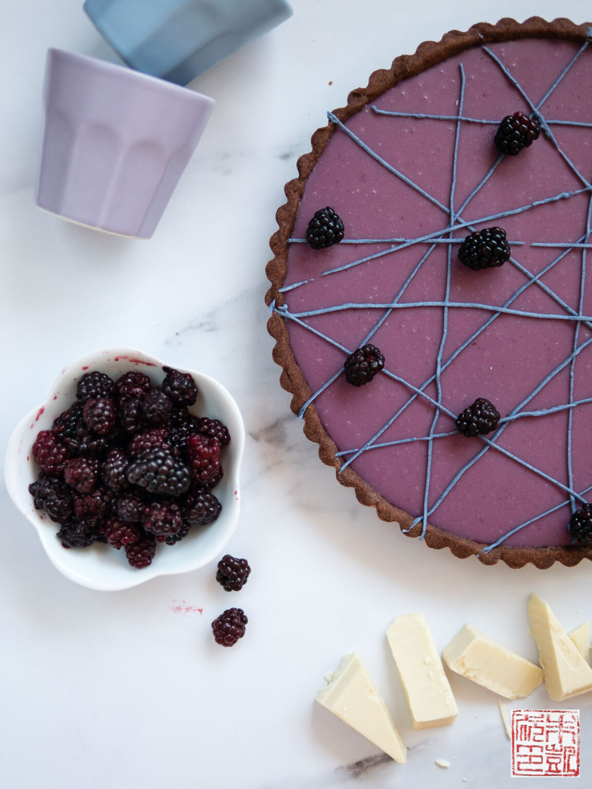 Olallieberry Tart with Chocolate Frangipane - Dessert First