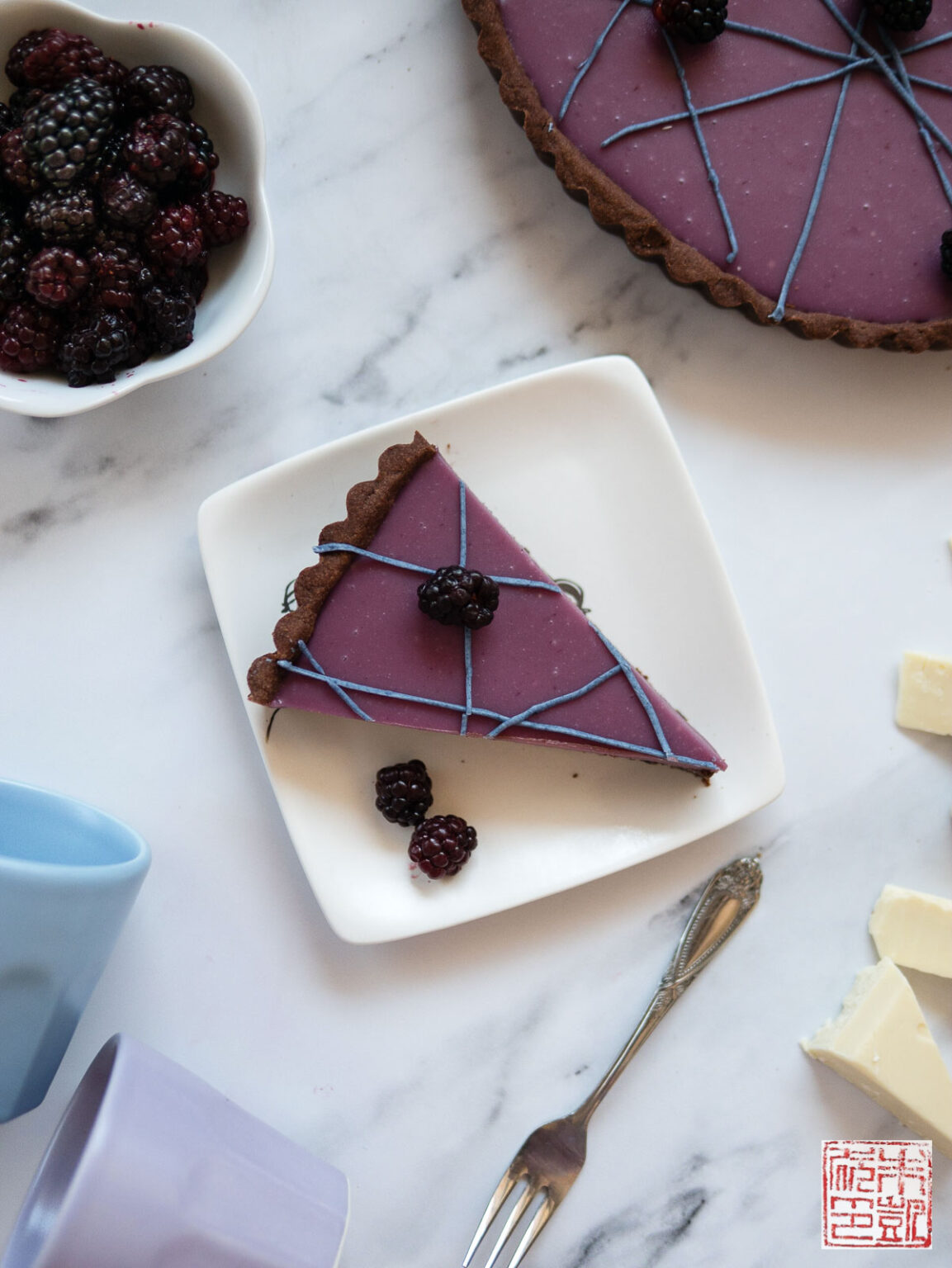Olallieberry Tart with Chocolate Frangipane - Dessert First