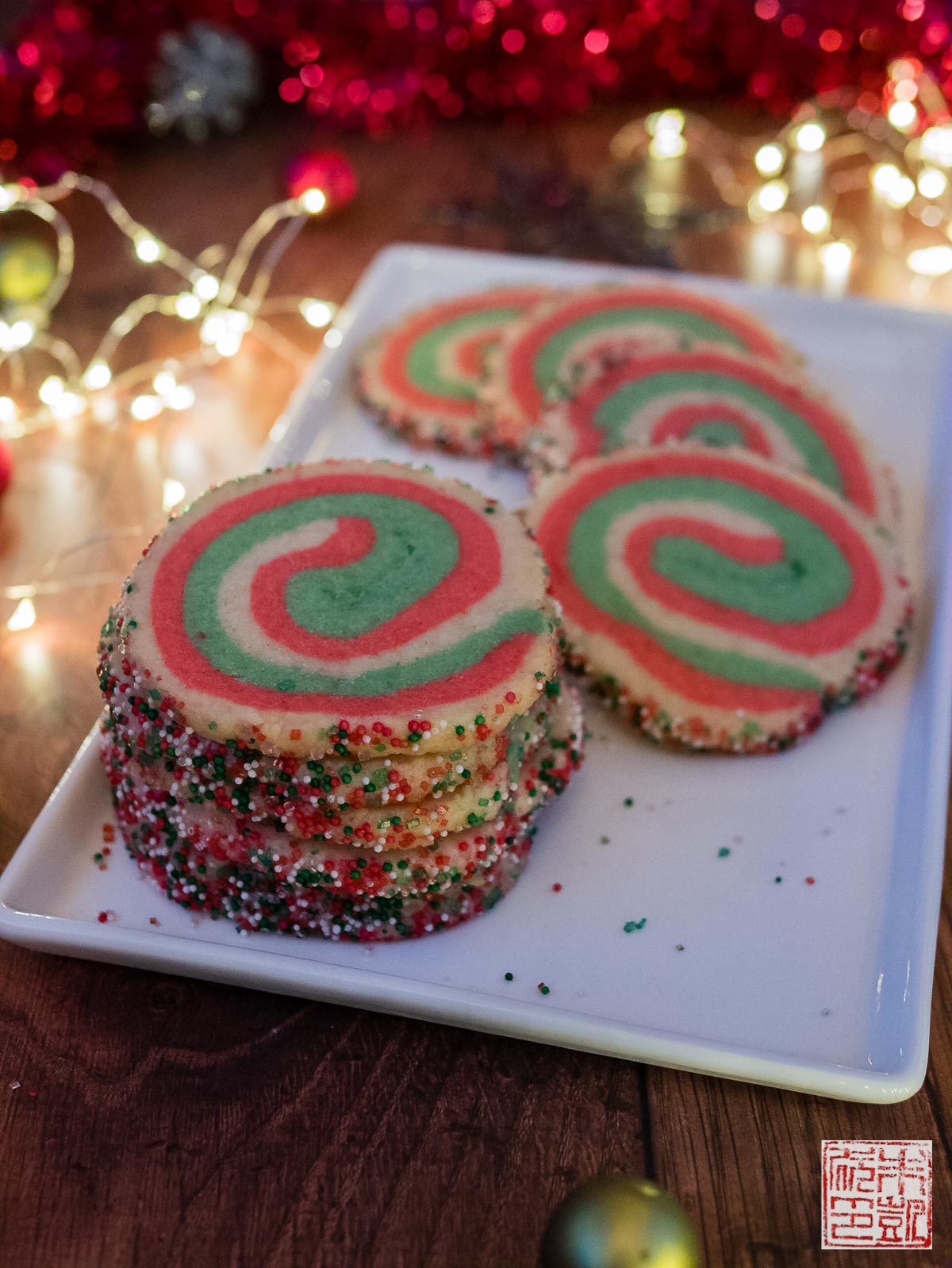 Holiday Pinwheel Cookies - Dessert First