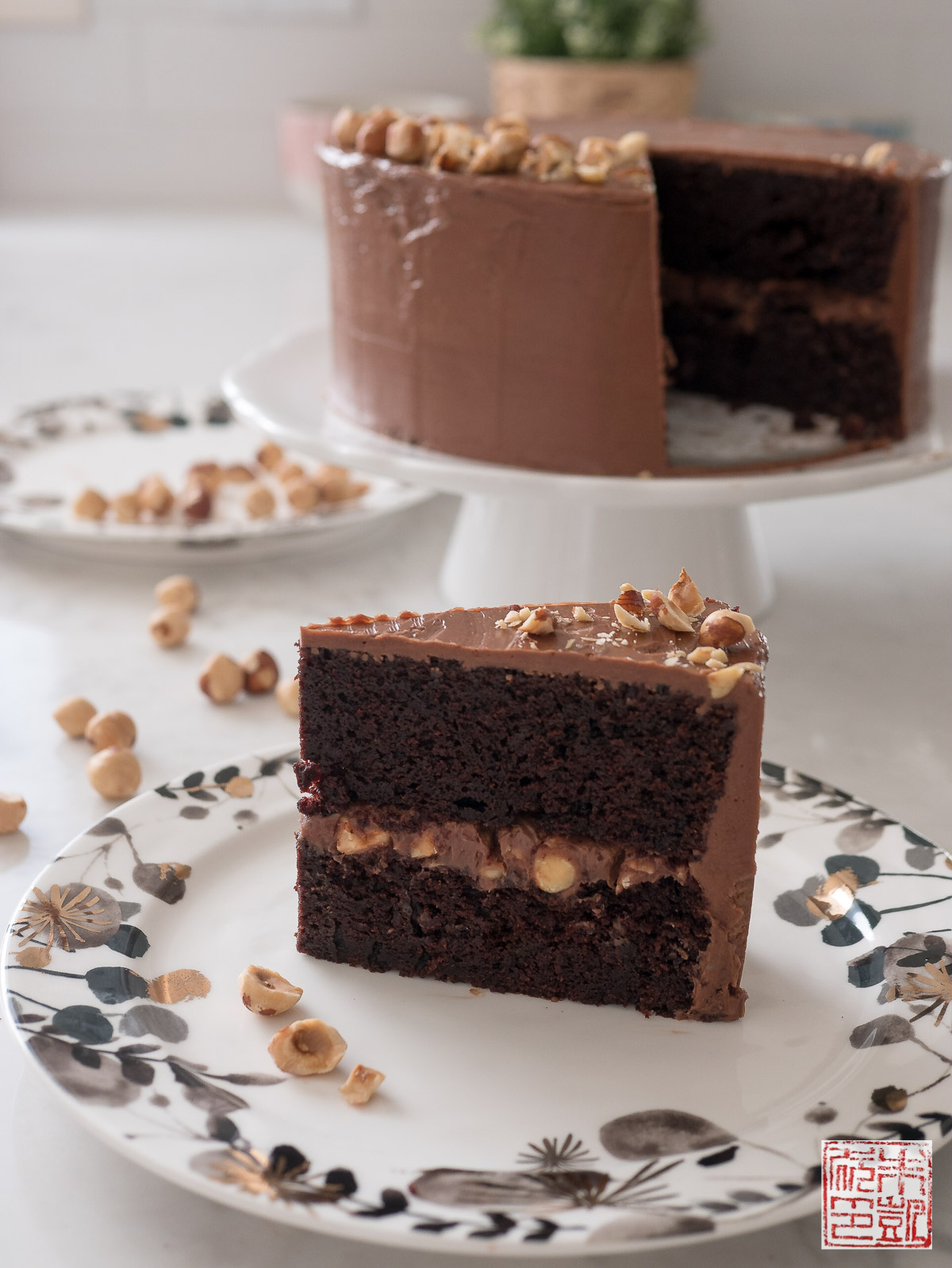 Ferrero Rocher Chocolate Hazelnut Cake - Dessert First